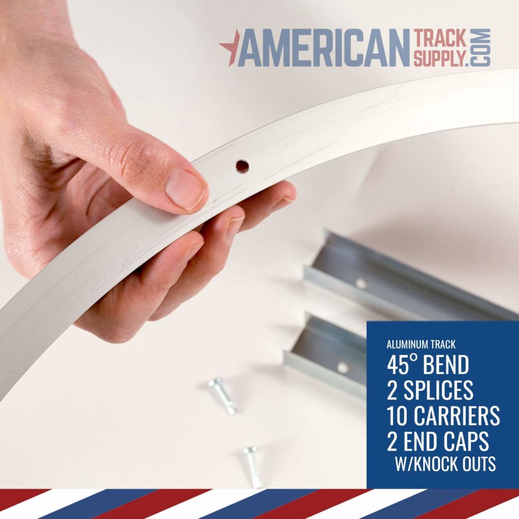 Aluminum Ceiling Track Bend (90˚ Bend) - American Track Supply